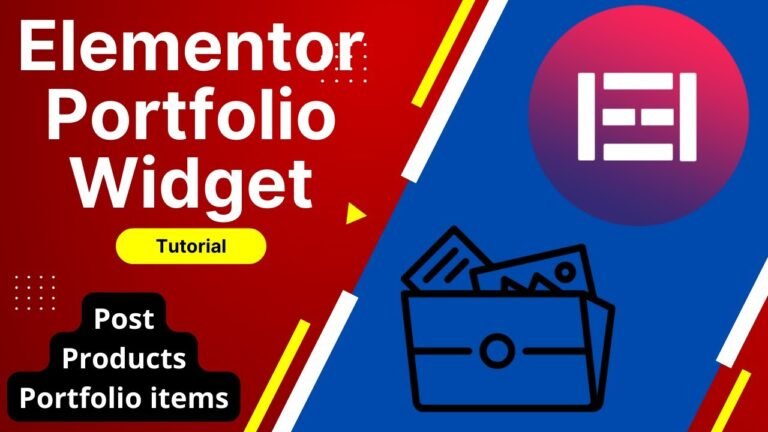 How to use Elementor Portfolio Widget | Video Tutorial