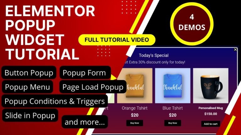 How to Create Popup in Elementor | Step-by-step Video tutorial