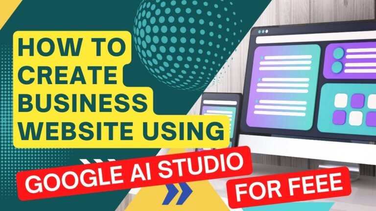 How to Create Free Website Using Free Google AI Studio